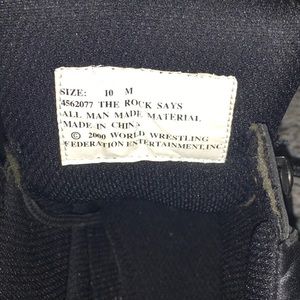 Wwf | Shoes | Wwfwwe The Rock The Rock Says Black Work Boots | Poshmark